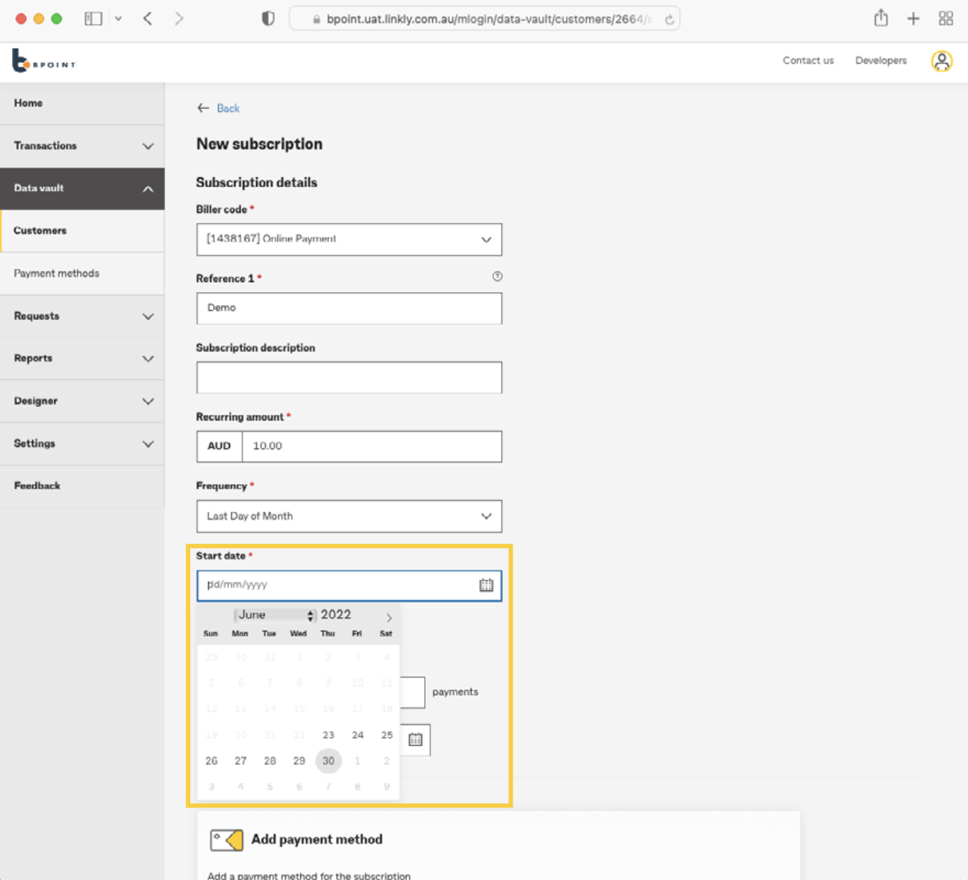 Subscriptions - How to guide – BPOINT