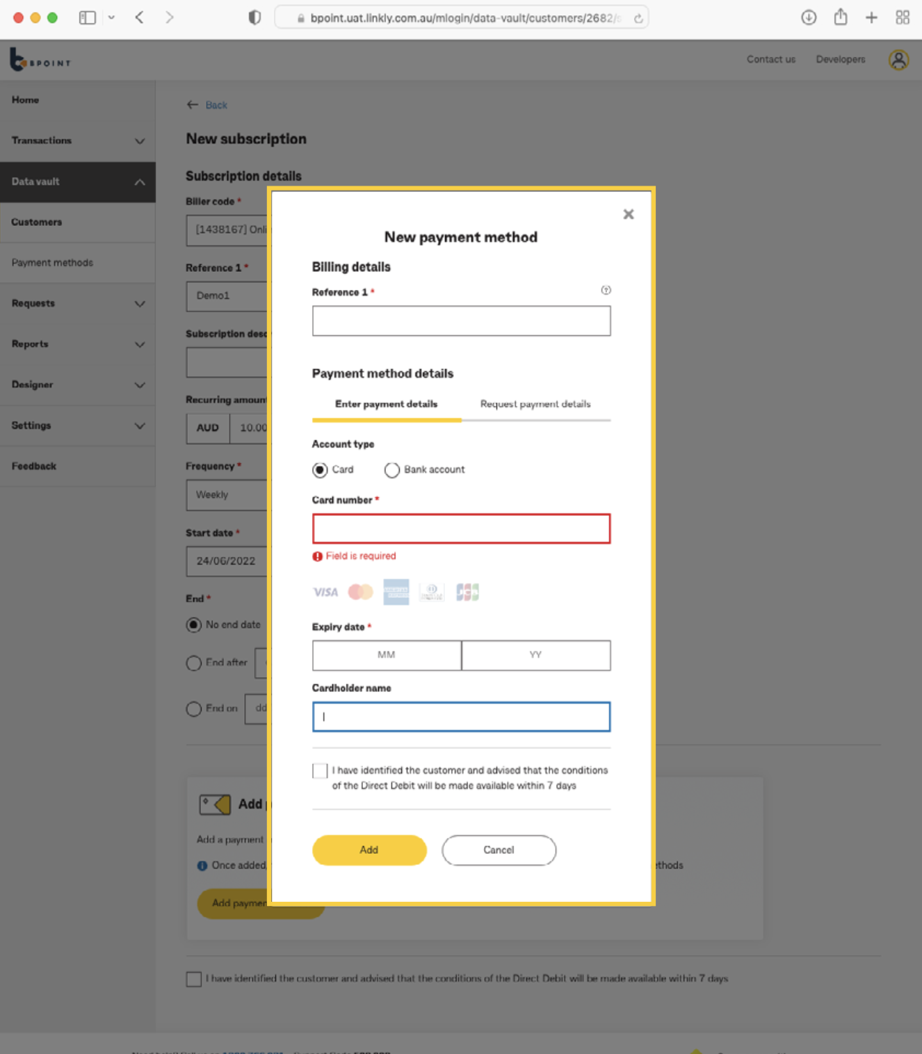Subscriptions - How to guide – BPOINT