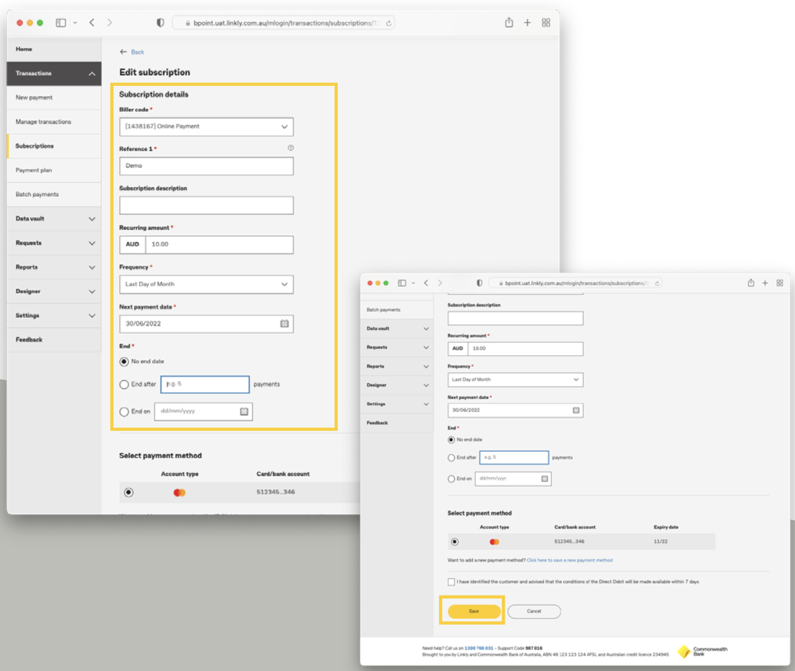 Subscriptions - How to guide – BPOINT