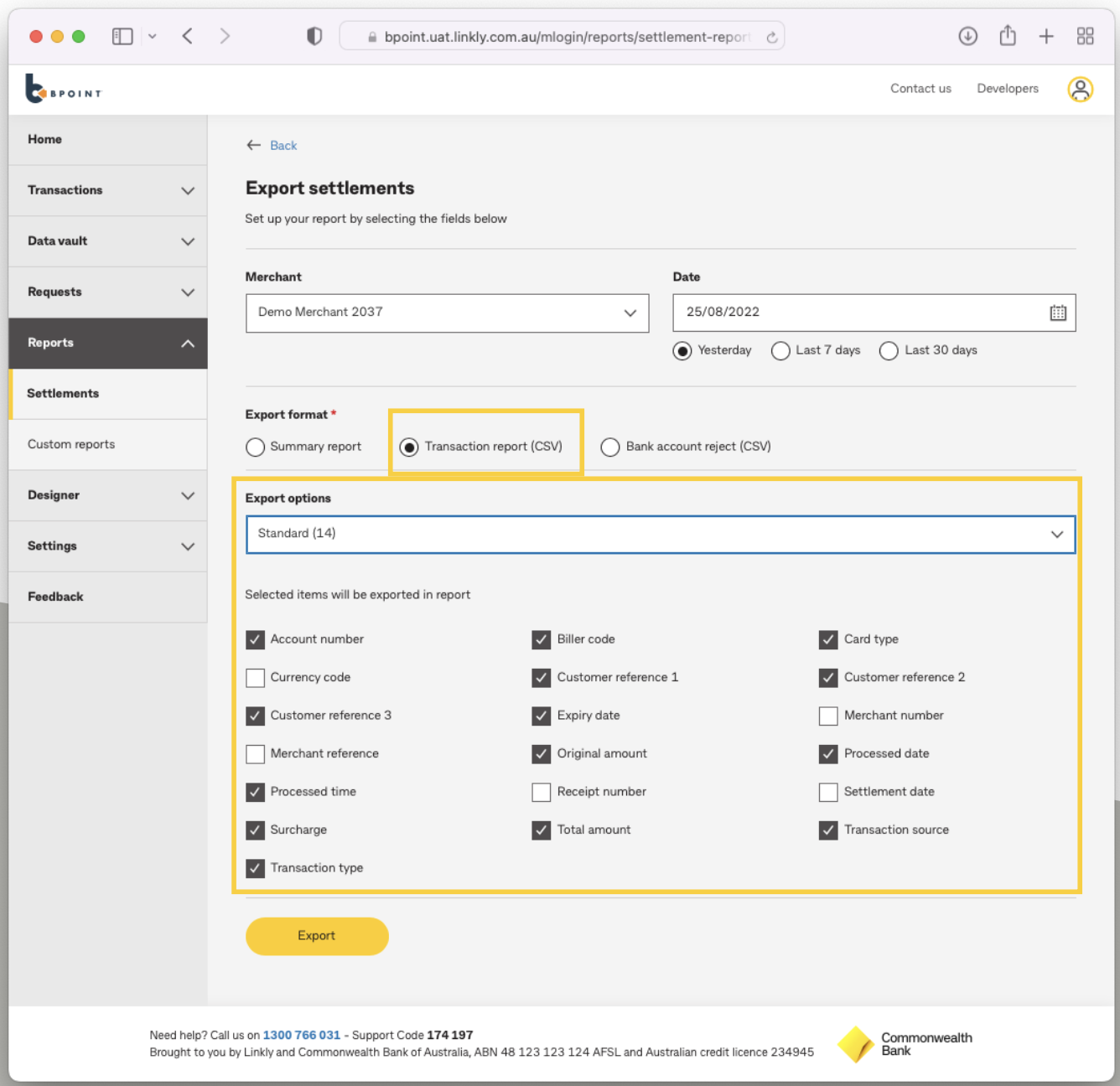 Settlements - How to guide – BPOINT
