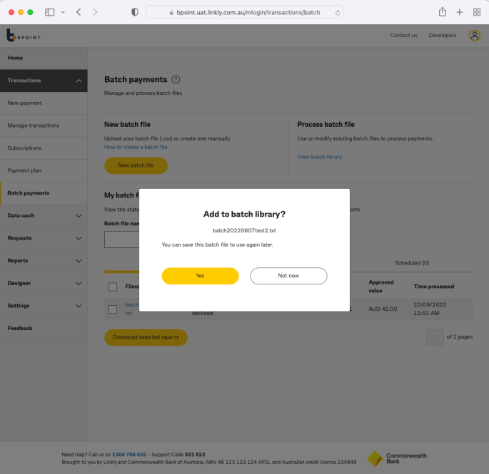 Batch Payments - How to guide – BPOINT