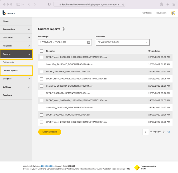 Custom reports - How to guide – BPOINT