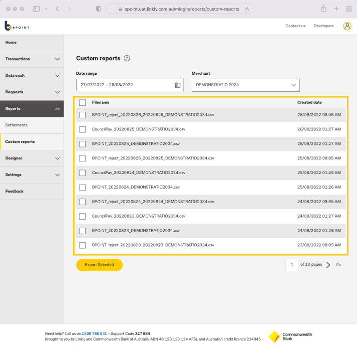 Custom reports - How to guide – BPOINT