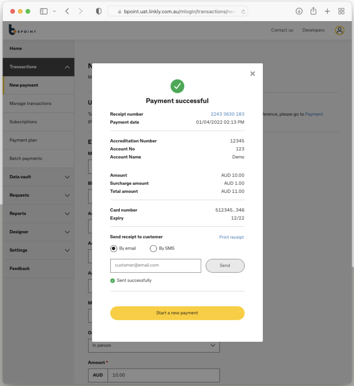 New Payment - How to guide – BPOINT