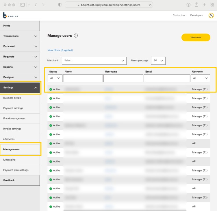 Manage Users - How to guide – BPOINT