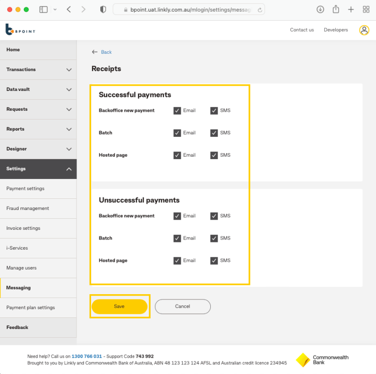 Messaging - How to guide – BPOINT